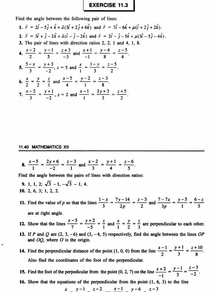 3D (Angle BW Lines) | PDF