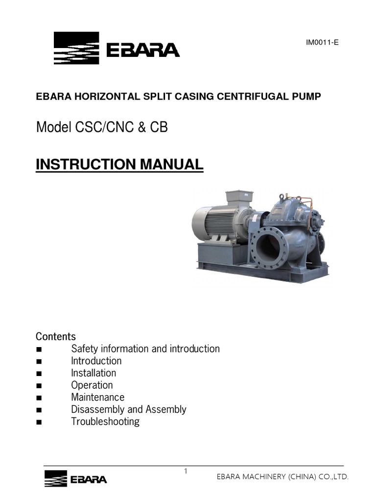 EBARA Instruction Manual CNC - CB - EMC Ver1 | PDF