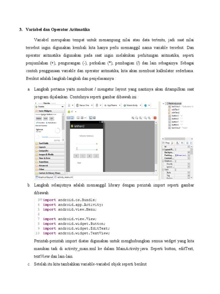 Variabel dalam Kalkulator Sederhana | PDF