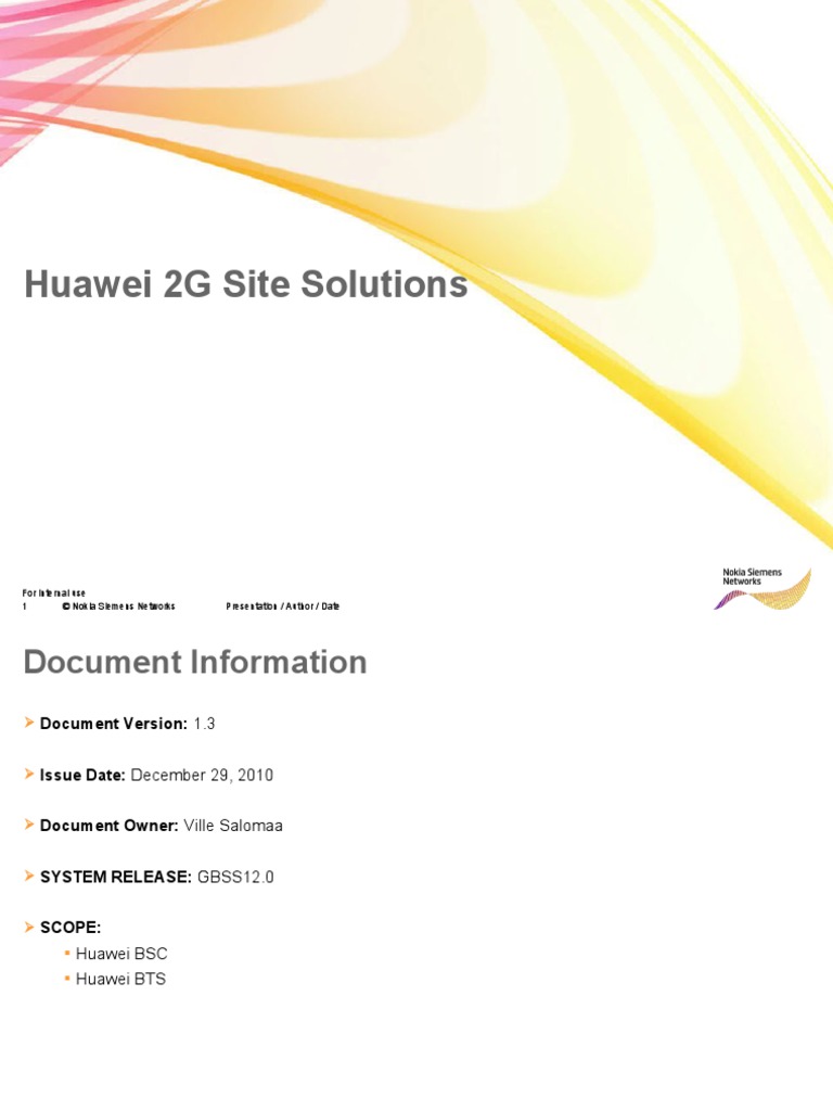 2G Huawei Site Solution | PDF | Internet Protocols | Computing