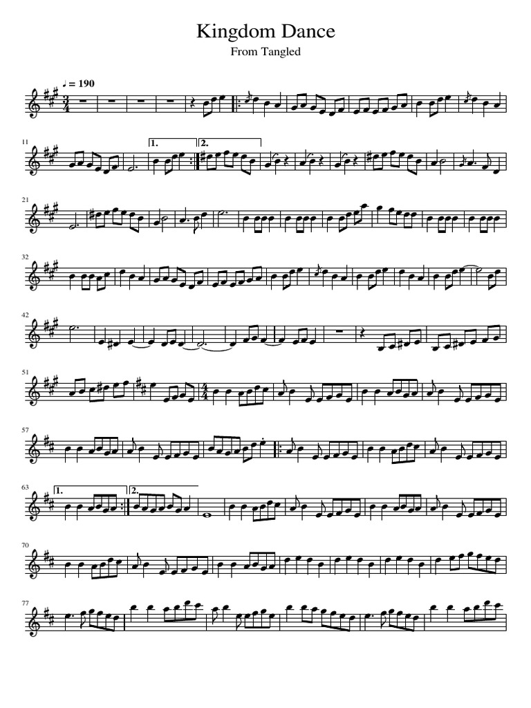 A Visual Representation of the Kingdom Dance from Disney's Tangled | PDF