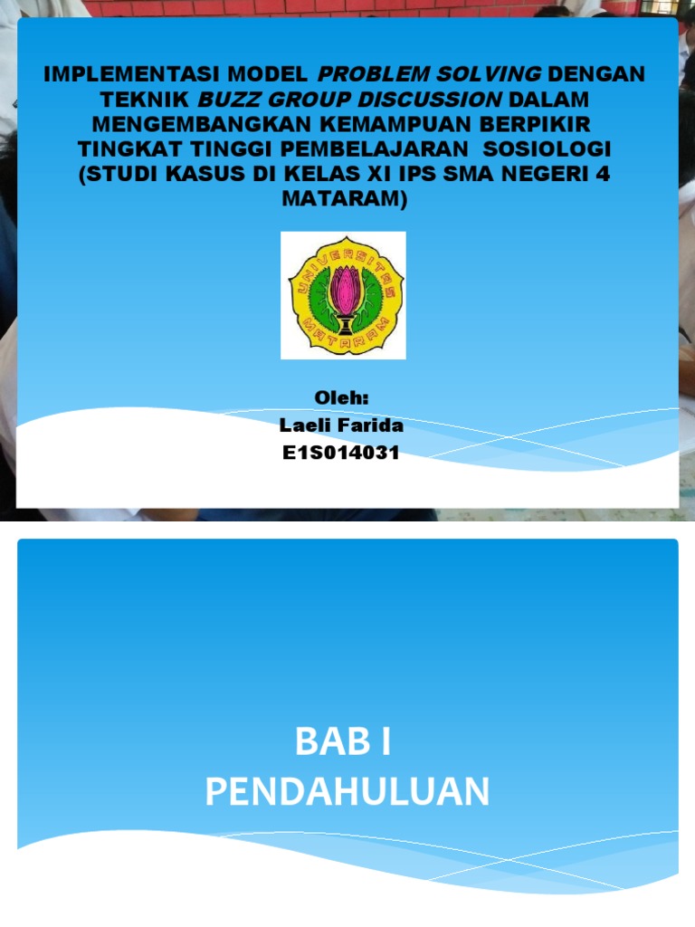 Implementasi Model Problem Solving Dengan Teknik Buzz Group | PDF ...