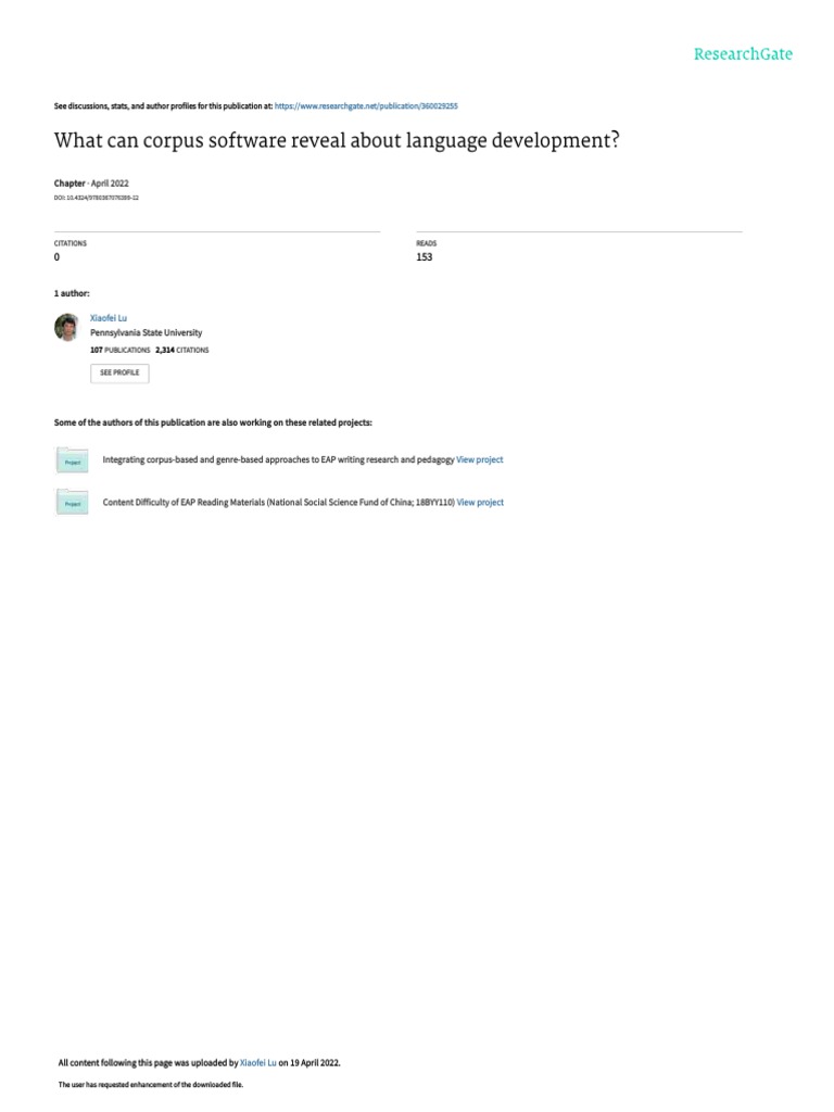 LU 2021 - What Can Corpus Software Reveal | PDF | Second Language ...