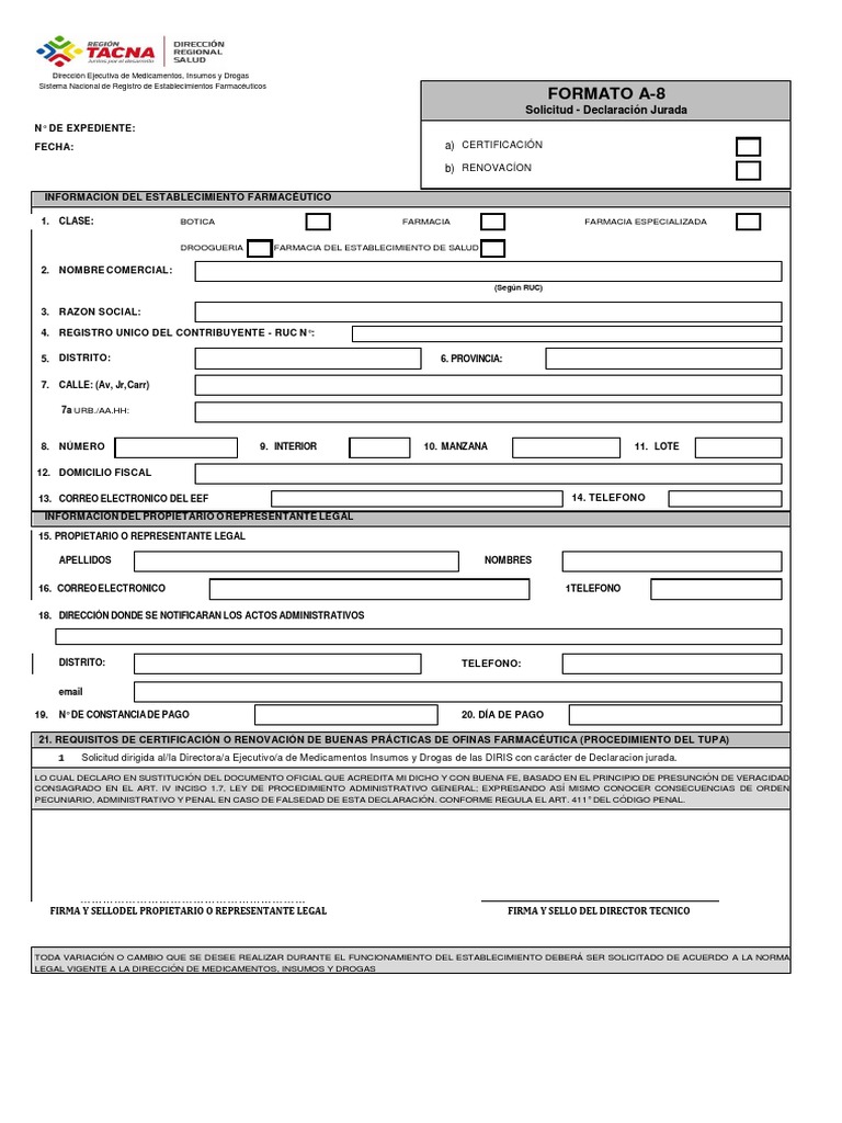 FORMATO A-8 Certificación | PDF | Farmacia | Justicia