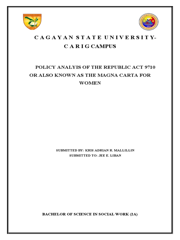 Policy Analysis - Mallillin | PDF | Self-Improvement