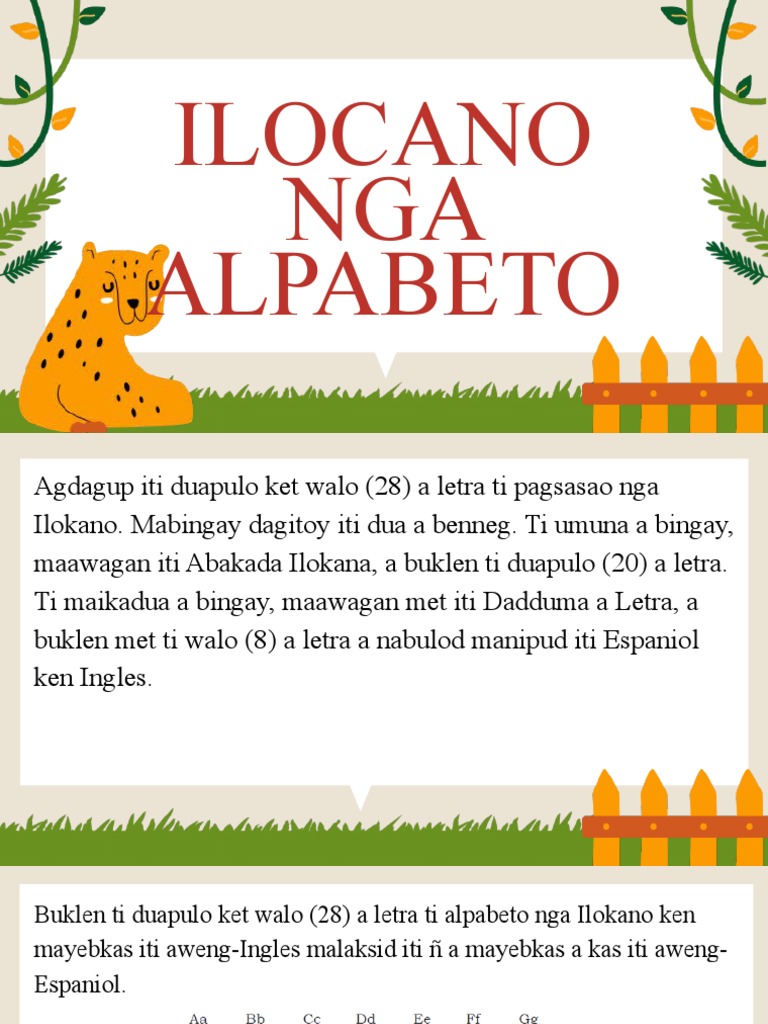 Ilocano Nga Alpabeto | PDF