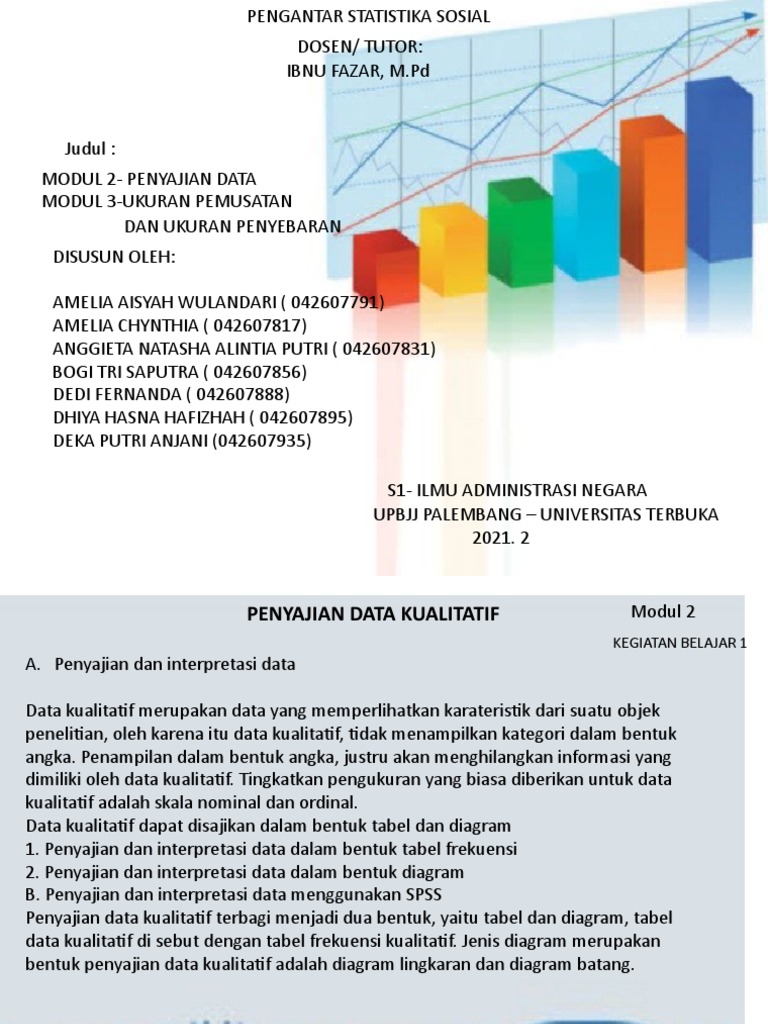 Ppt. P. Statistika Kelompok 1 Modul 2 & 3 | PDF