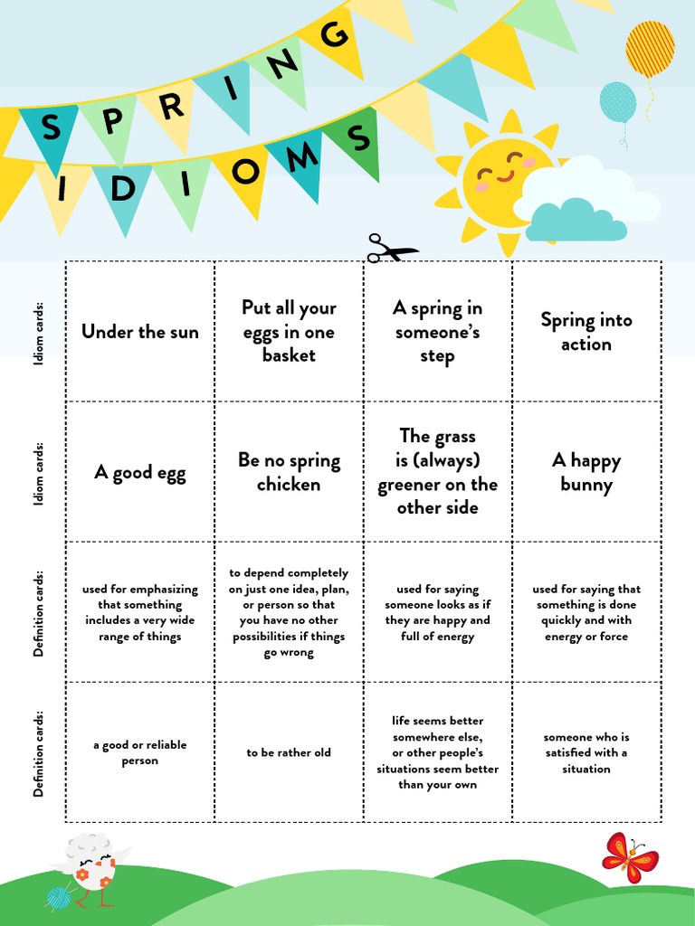 Spring Idioms Worksheet | PDF