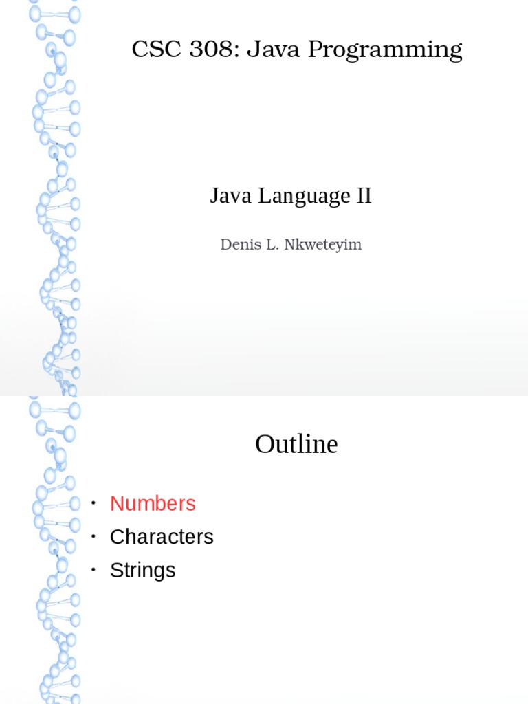 CSC308 Second Semester 2019-2020 Part 4 - Java Language II | PDF | String (Computer Science ...