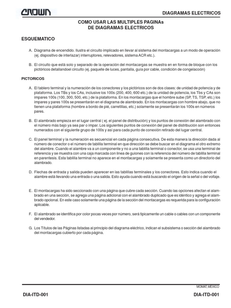 Diagramas Eléctricos Montacargas RR/RD | PDF | Tecnología