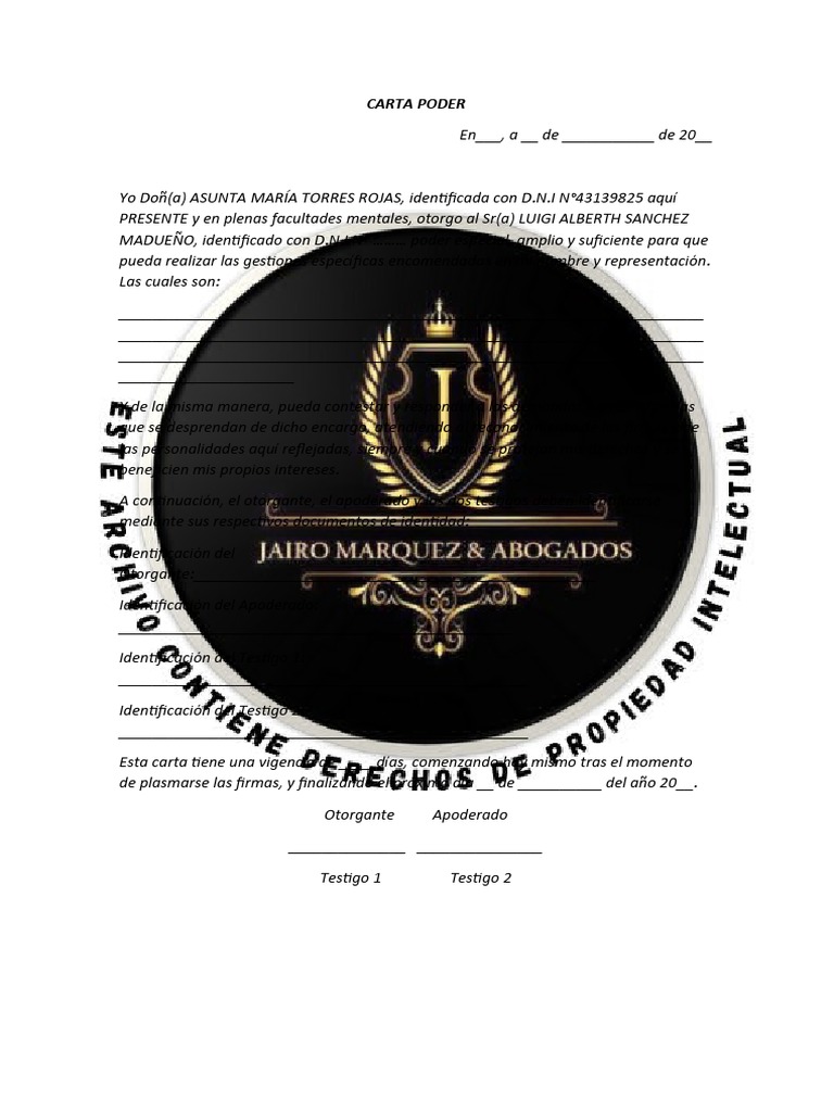Carta Poder | PDF