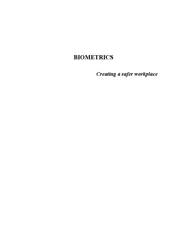 Bio Metrics Full | PDF | Biometrics | Authentication