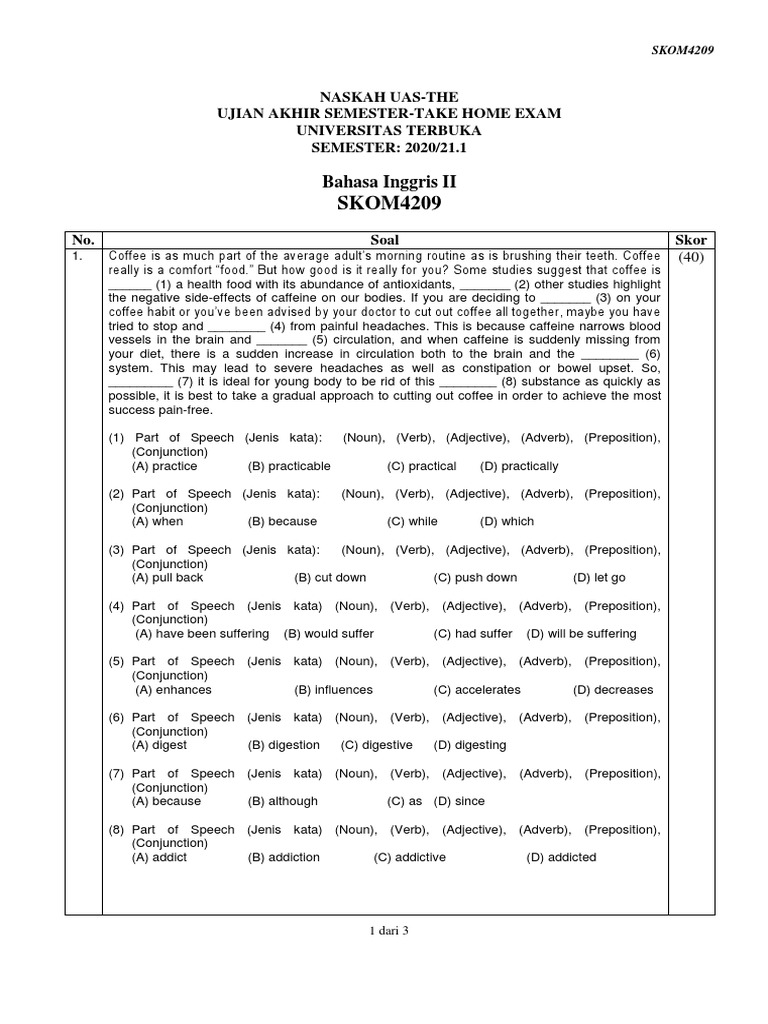 Naskah SKOM4209 The 3 | PDF | Part Of Speech | Adverb