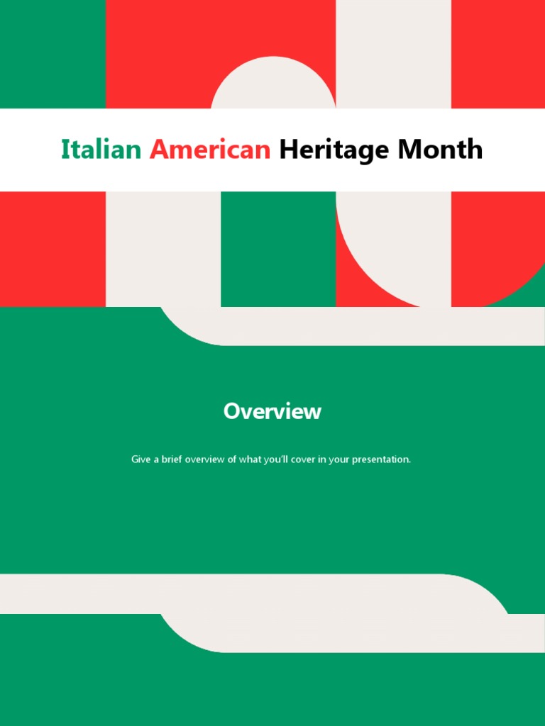 Italian American Heritage Month | PDF | Italy