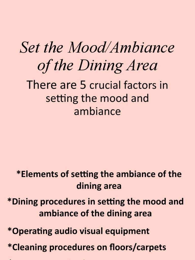 Set The Mood - Am-WPS Office | PDF | Color | Sound