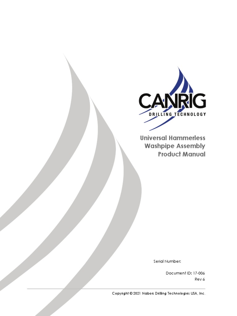 17-006 - Washpipe - Assembly - IOM Updated | PDF | Screw | Drilling