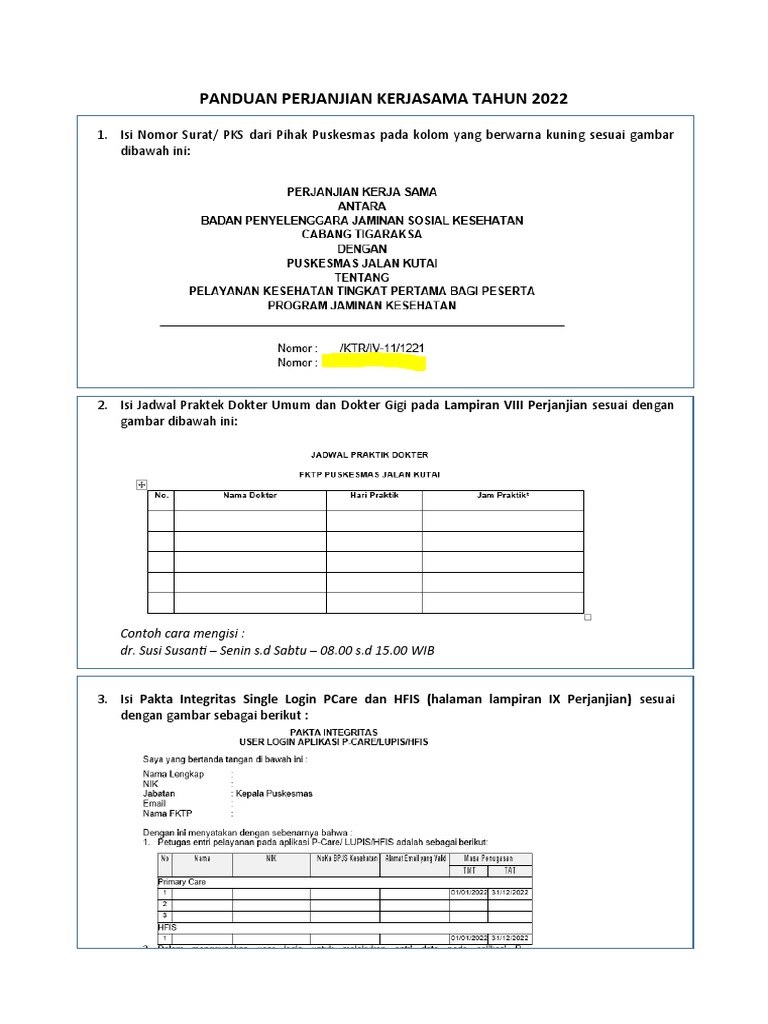Panduan Kerjasama Puskesmas | PDF