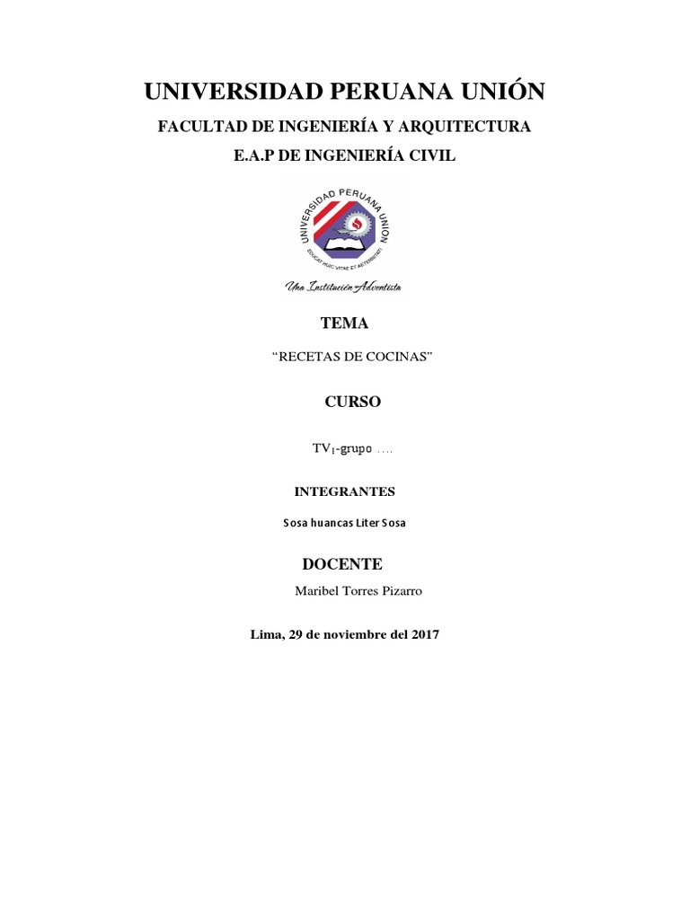 Recetas de Cosina | PDF