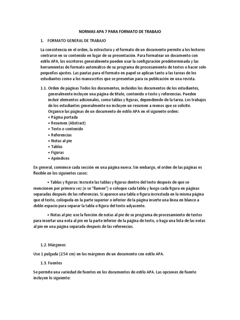 Normas APA 7: Formato de Trabajo | PDF | Serif | Estilo apa