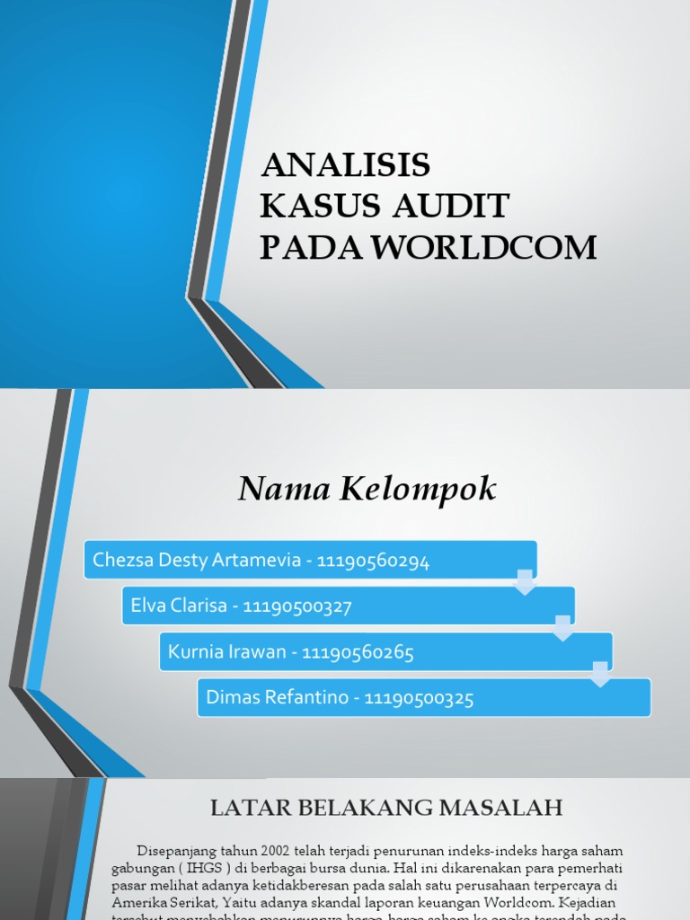 Analisis Kasus Audit Padaworldcom | PDF