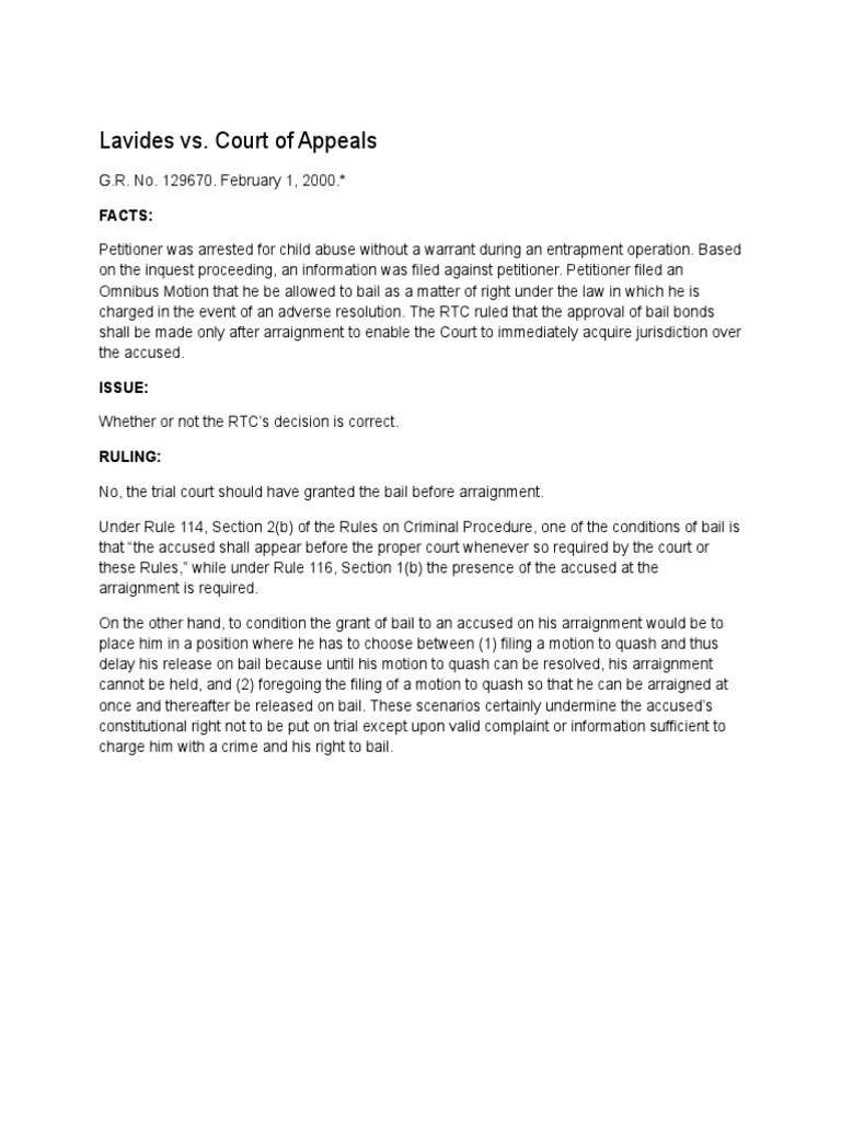 Lavides Vs Court of Appeals | PDF | Law