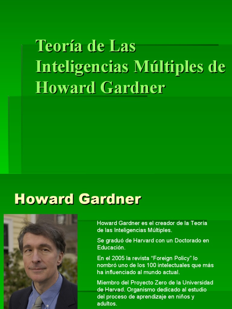 Nueve Inteligencias de Howard Gardner | PDF | Aprendizaje | Inteligencia