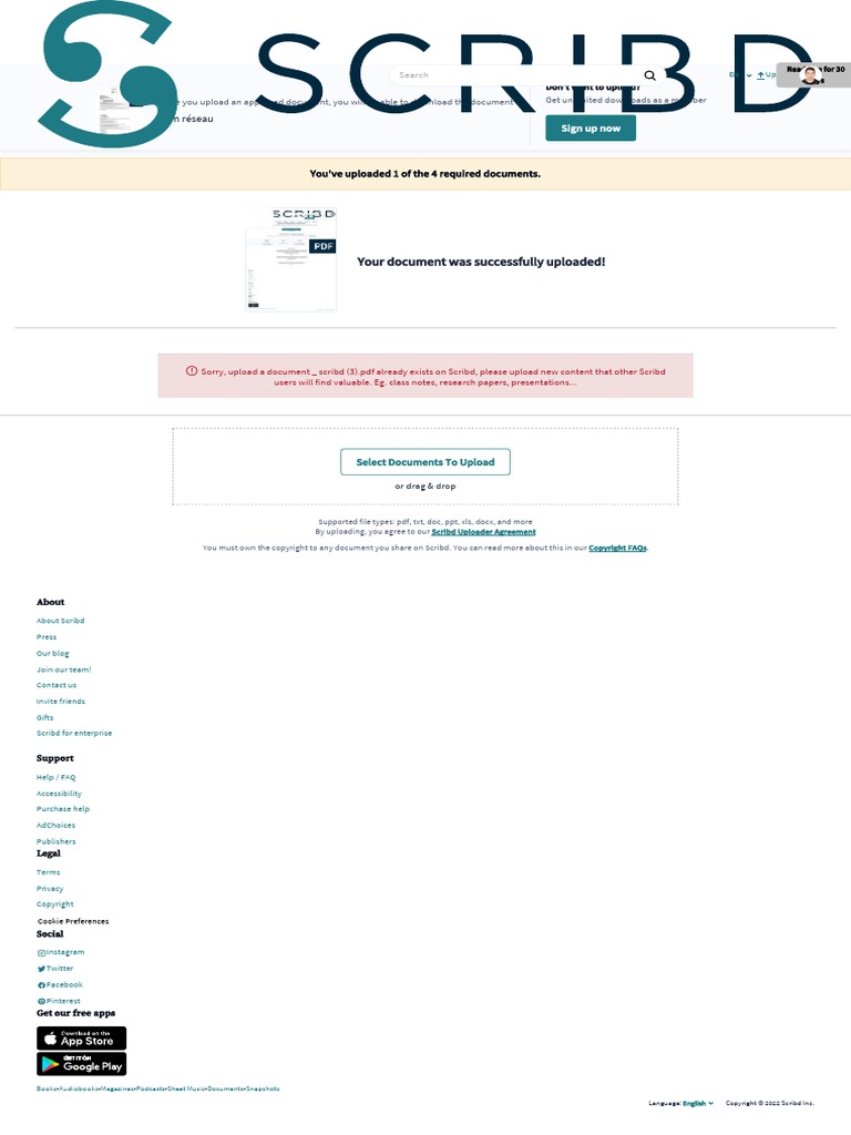 Upload A Document - Scribd | PDF | Scribd | Computing