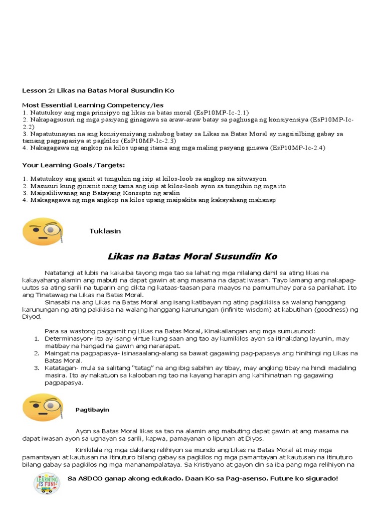 Quarter 1 - Lesson 2 | PDF