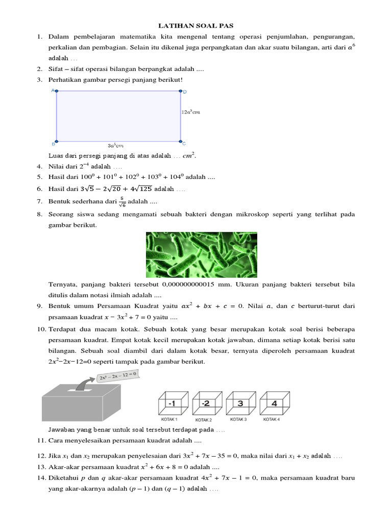 Soal Matematika Kelas IX | PDF