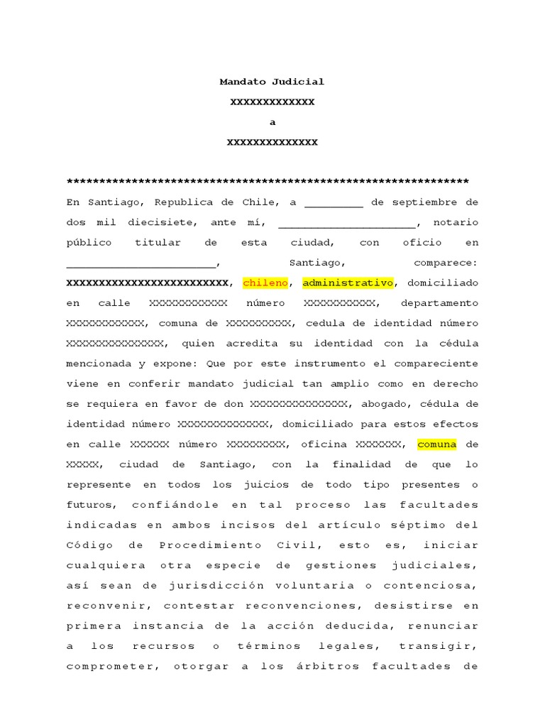 Mandato (Modelo) | PDF | Gobierno | Justicia