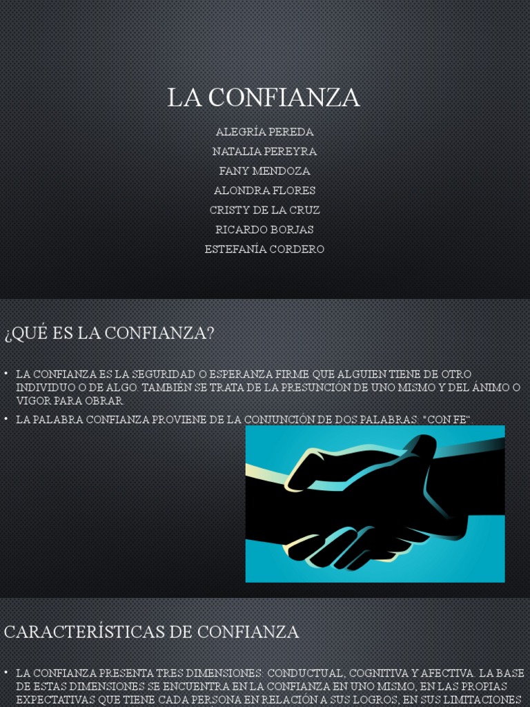 Dimensiones y características de la confianza | PDF | Relaciones ...