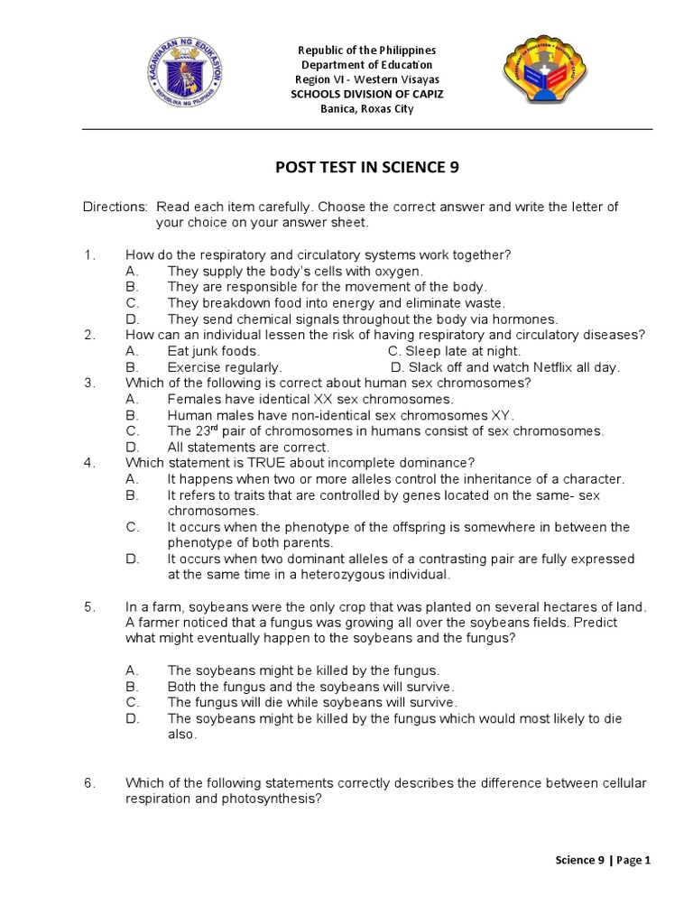 Science G9 POSTTEST 2022 | PDF | Chemical Bond | Ionic Bonding