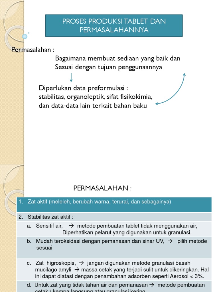 Permasalahan Tablet | PDF