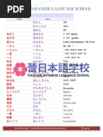 Minna No Nihongo N5 Vocabulary List | PDF