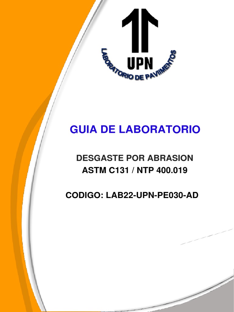 Procedimiento de Desgaste Por Abrasion ASTM C131 | PDF