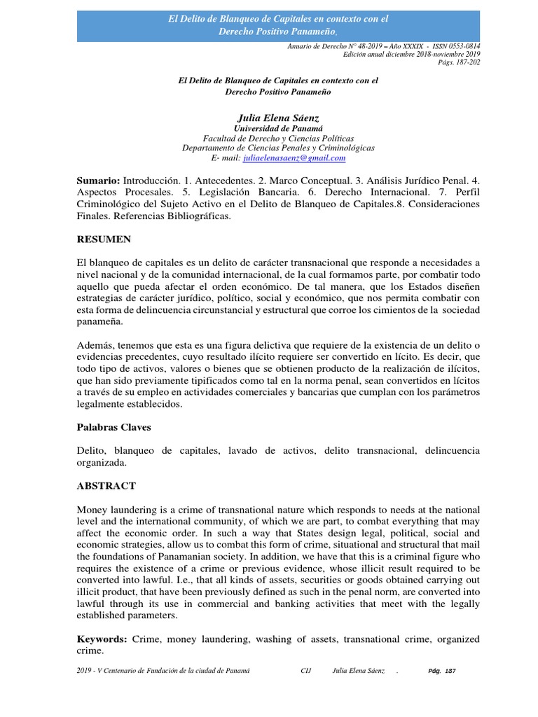 Aderecho, AD-N° 48-2019 - J-PENAL-JULIA E. SAENZ | PDF | Lavado de ...