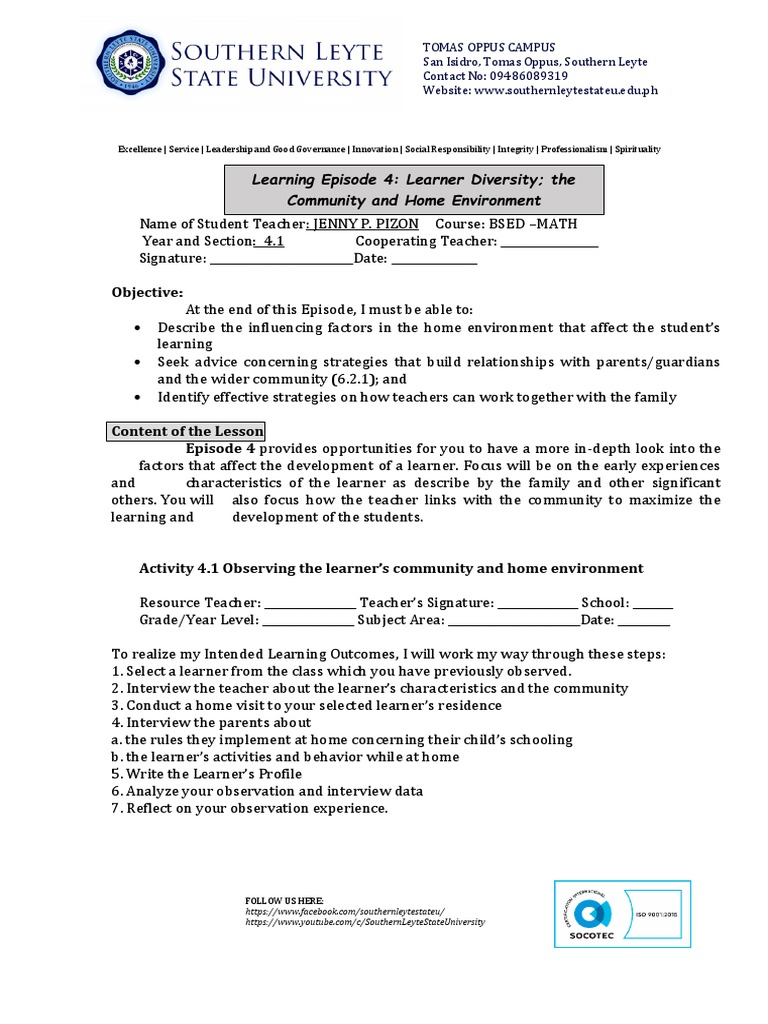 Fs1 Episode 4 Final | PDF | Learning | Teachers