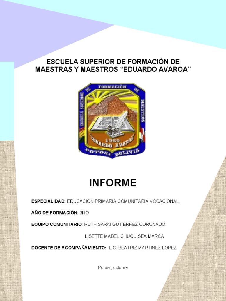 Informe Final | PDF | Aprendizaje | Maestros