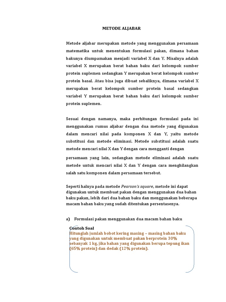 Metode Aljabar | PDF