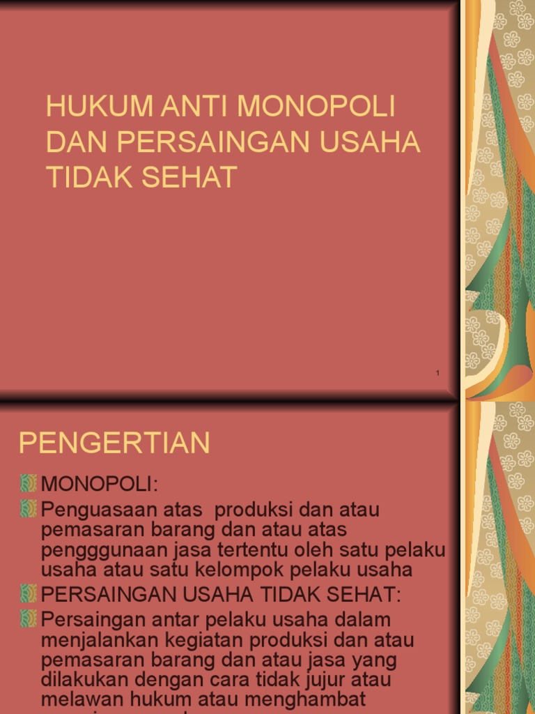 HK Anti Monopoli | PDF | Bisnis | Hukum