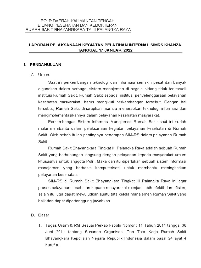 Pelatihan Internal Simrs Khanza | PDF | Bisnis