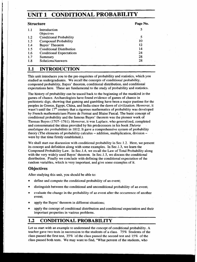 Conditional Probability Pdf Probability Distribution Random Variable