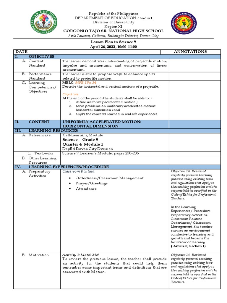 Quarter 4 Module 1 UAM With Obj 14 | PDF | Teaching Method | Teachers