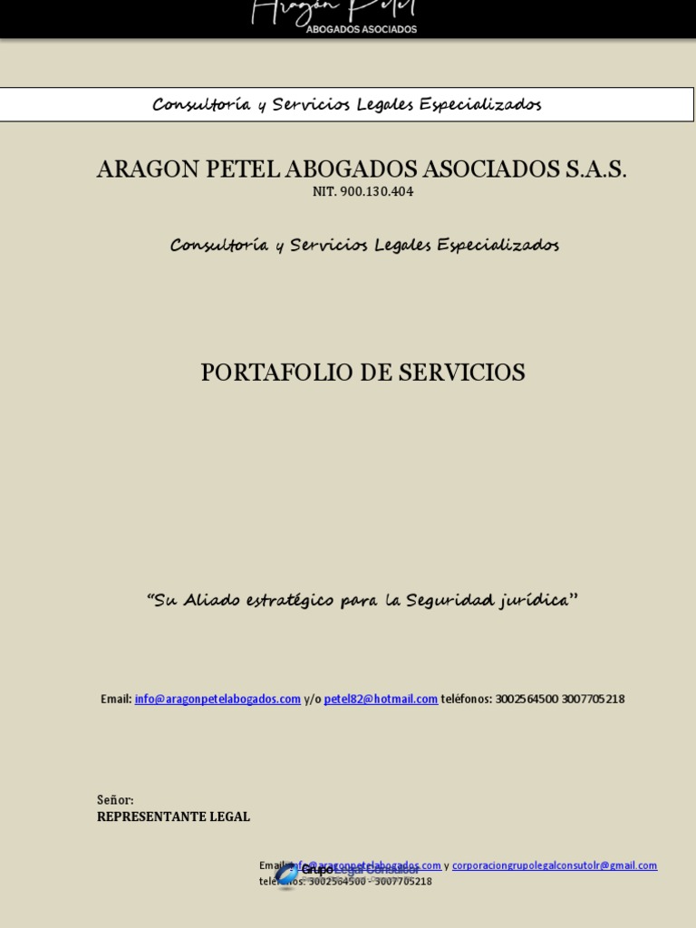 Aragon & Petel Abogados Portafolio Empresas | PDF
