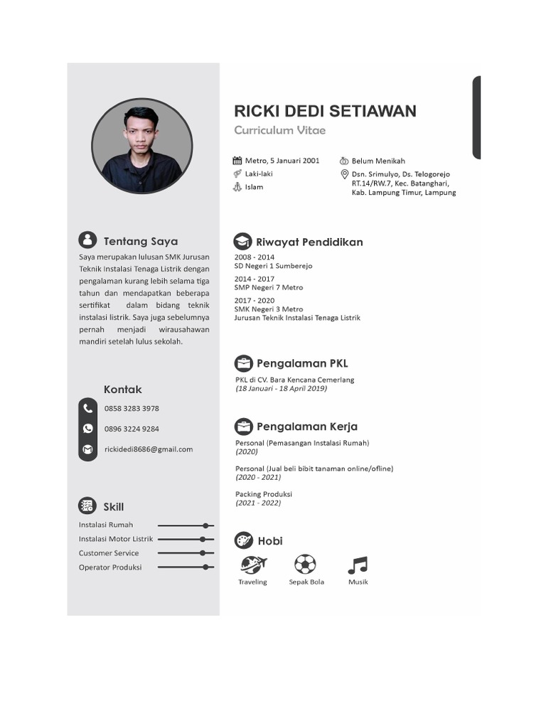 CV Ricki Dedi Setiawan | PDF