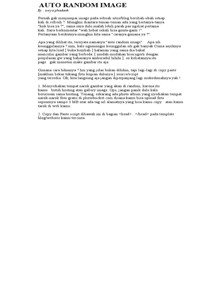 Auto Random Image | PDF | Komputer