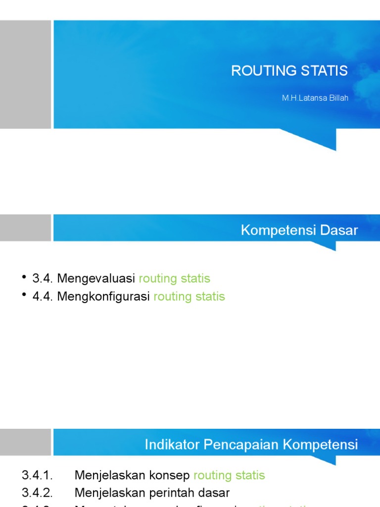 Materi Routing Statis | PDF | Bisnis | Komputer