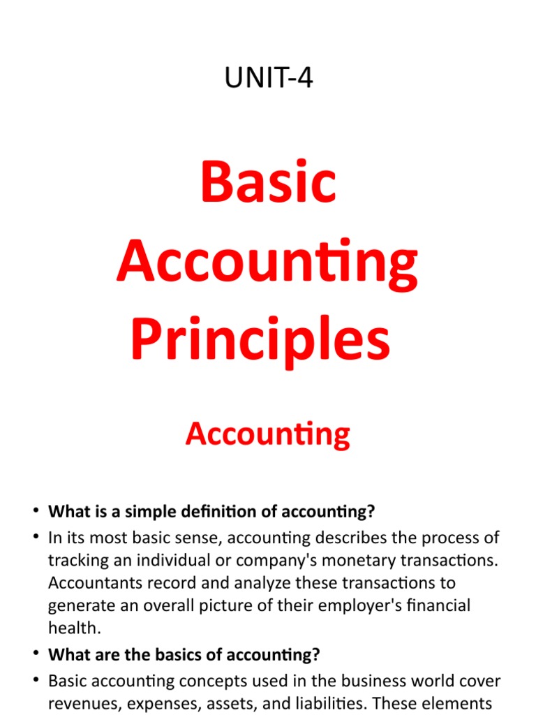 Unit-4 FMEA - Accounting | PDF | Bookkeeping | Accounting