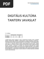 Digitális Kultúra 4 Tanmenet | PDF