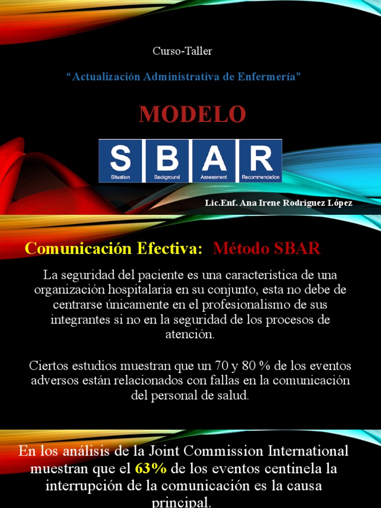 Comunicación Efectiva: Método SBAR en Salud | PDF | Negocios ...